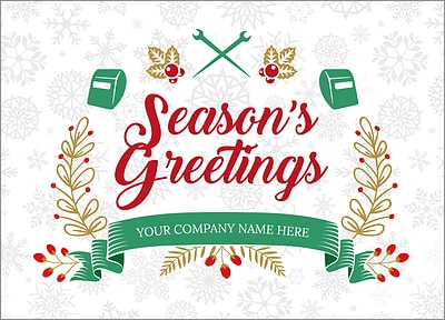 Ironworker Snowflake Christmas Card (Glossy White) | Architecture ...