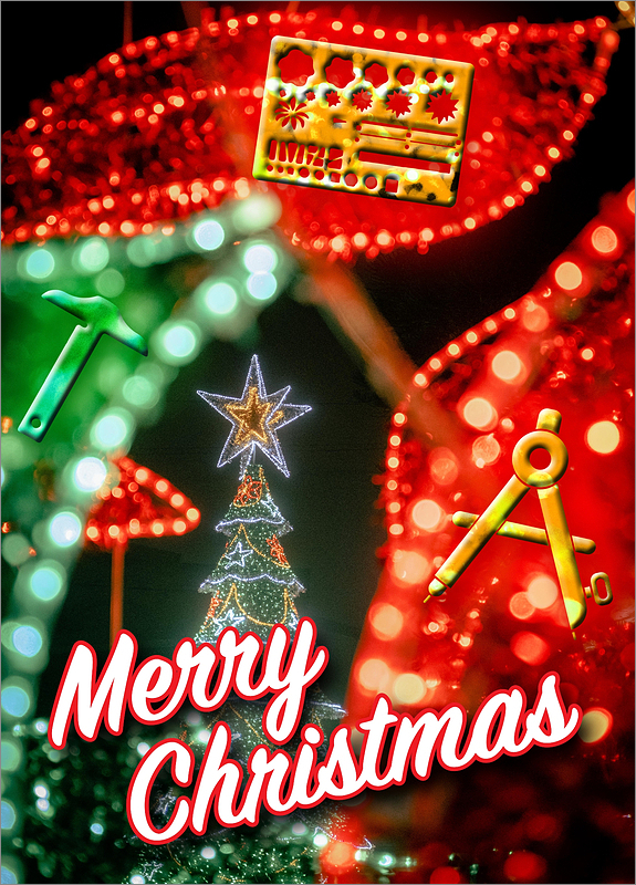 Landscape Architect Lights Card (Glossy White) | Architecture Christmas ...