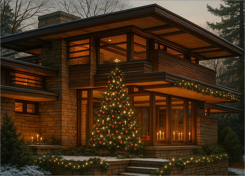 Architect Christmas Card House (Glossy White) | Architecture Christmas ...