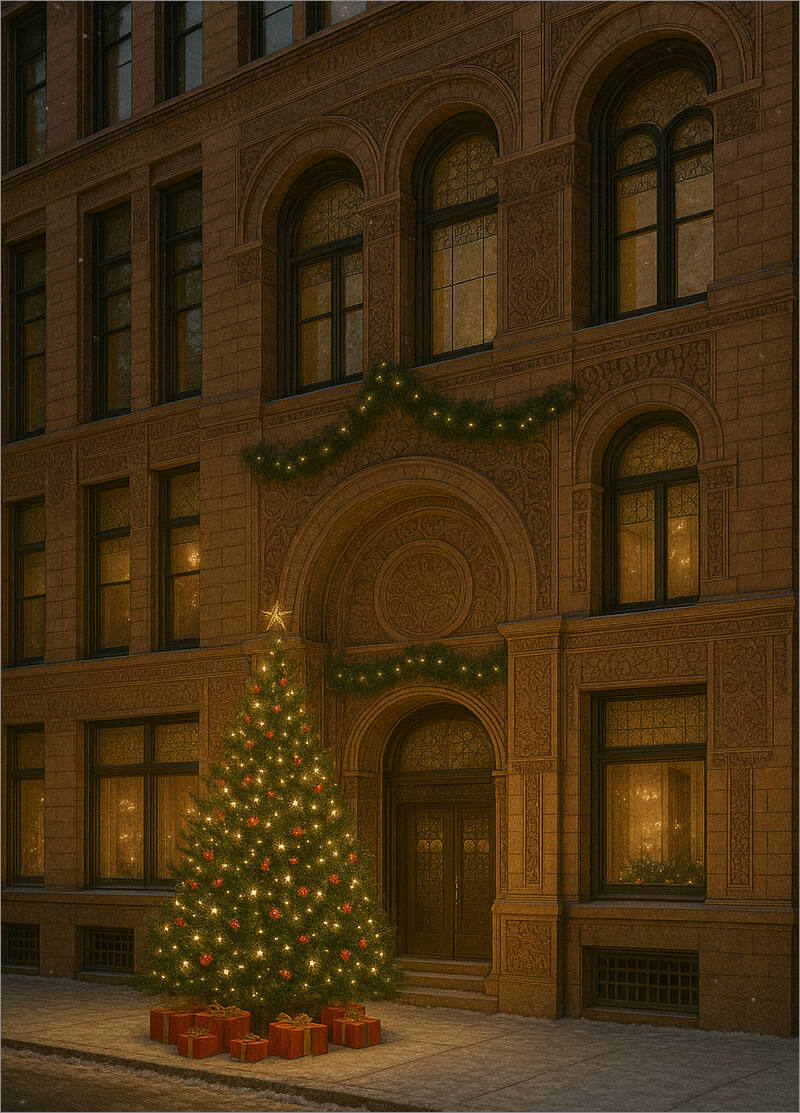 Architect Christmas Card Tree (Glossy White) | Architecture Christmas Cards